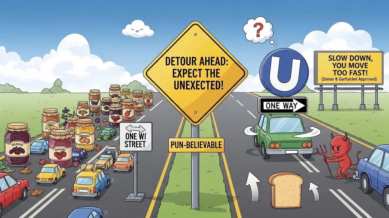 386+ Hilarious Traffic Puns and Jokes to Keep You Moving 🚦 - Puncart